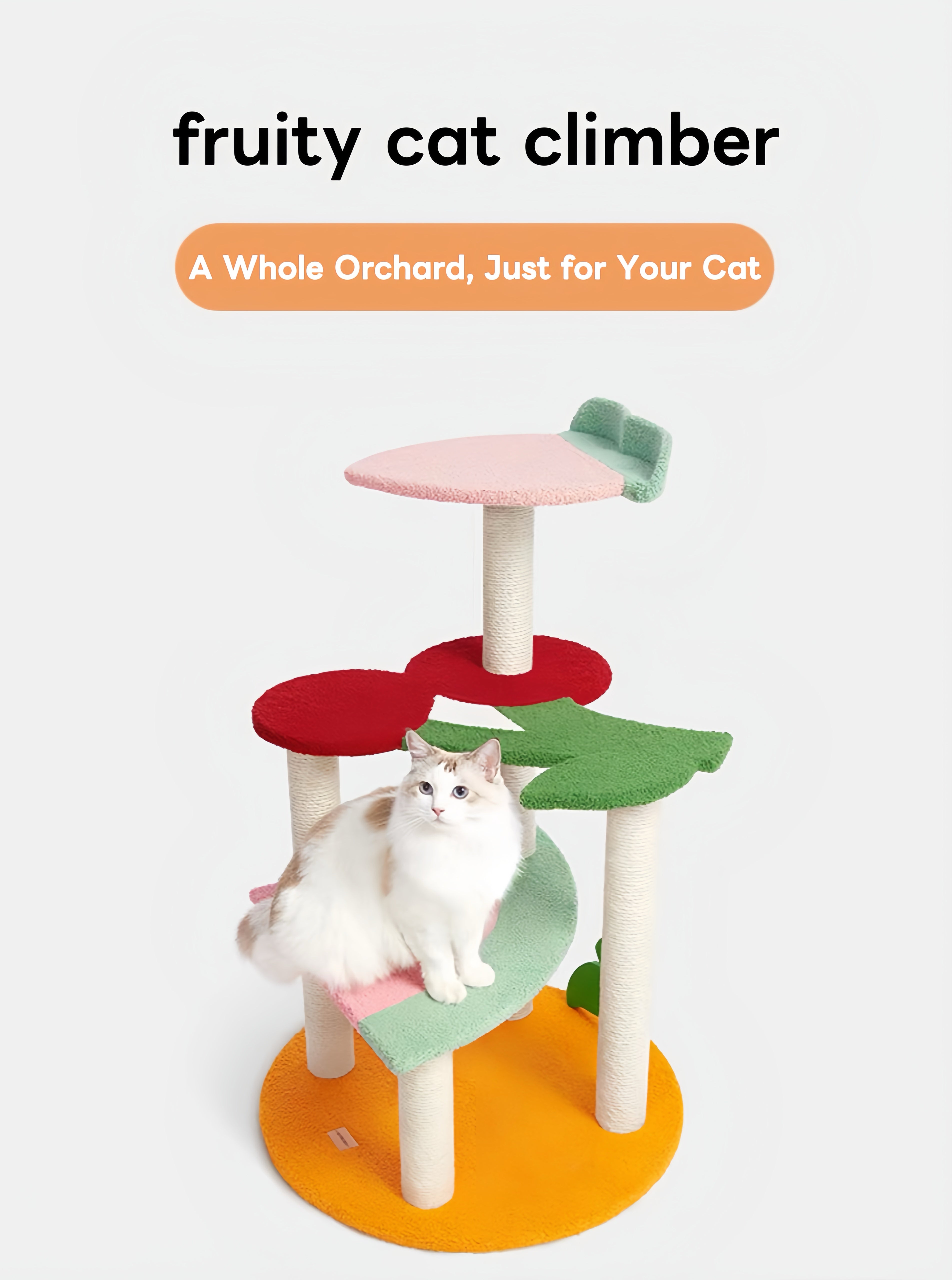 VETRESKA Cat Tree Cat Tower Sisal Scratching Posts Multi-Level Platfor ...